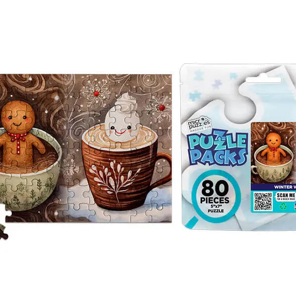 Micro Puzzles 80 Piece Jigsaw Puzzle - Puzzle Packs - Winter Warm Ups ...