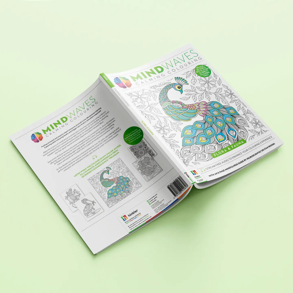 Mindwaves Calming Colouring Book - Flora & Fauna – Mindconnect Australia