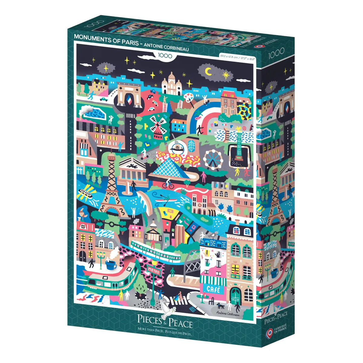 Pieces & Peace 1000 Piece Puzzle - Monuments of Paris – Mindconnect ...