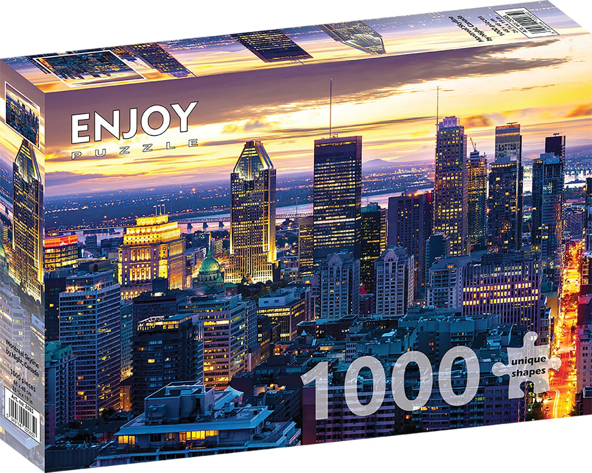 Enjoy 1000 Piece Puzzle Montreal Skyline by Night, Canada (2085 ...