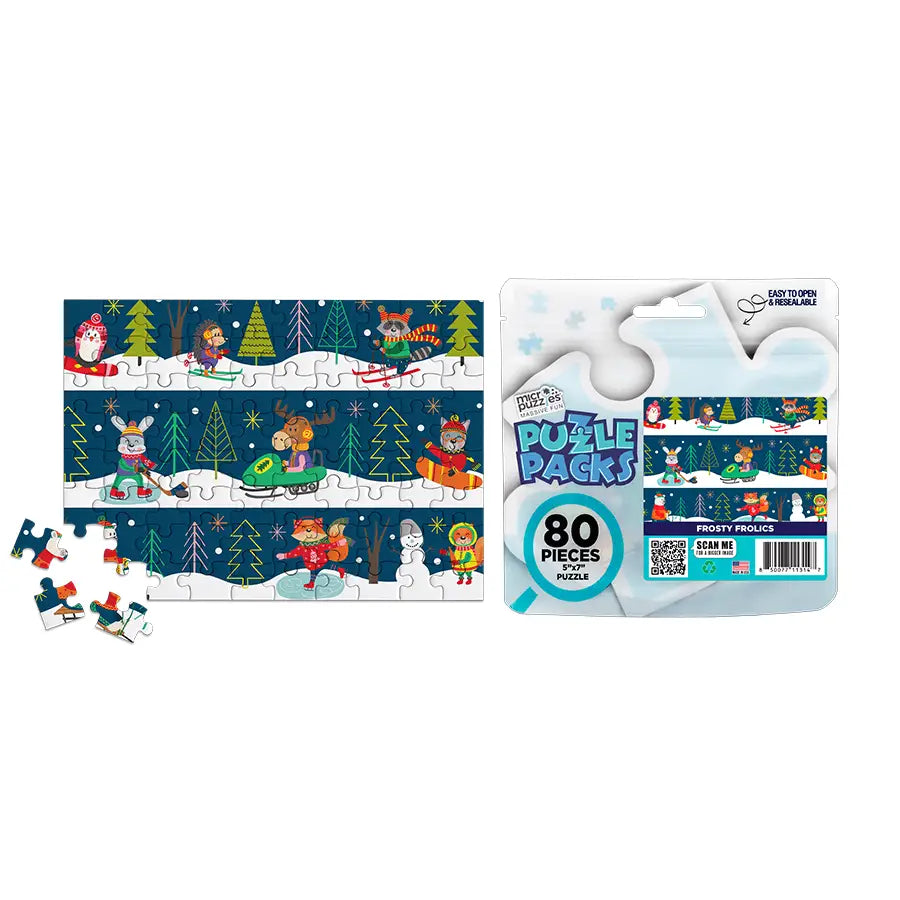 Micro Puzzles 80 Piece Jigsaw Puzzle - Puzzle Packs - Frosty Frolics ...