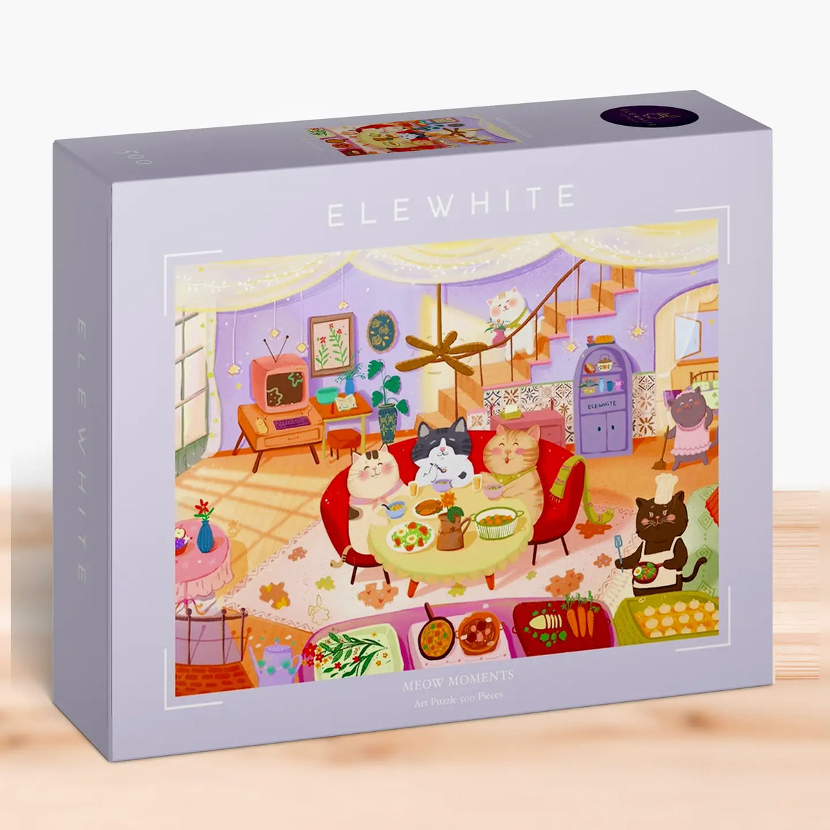 ELEWHITE Meow Moments Art Puzzle 500 Pieces – Mindconnect Australia