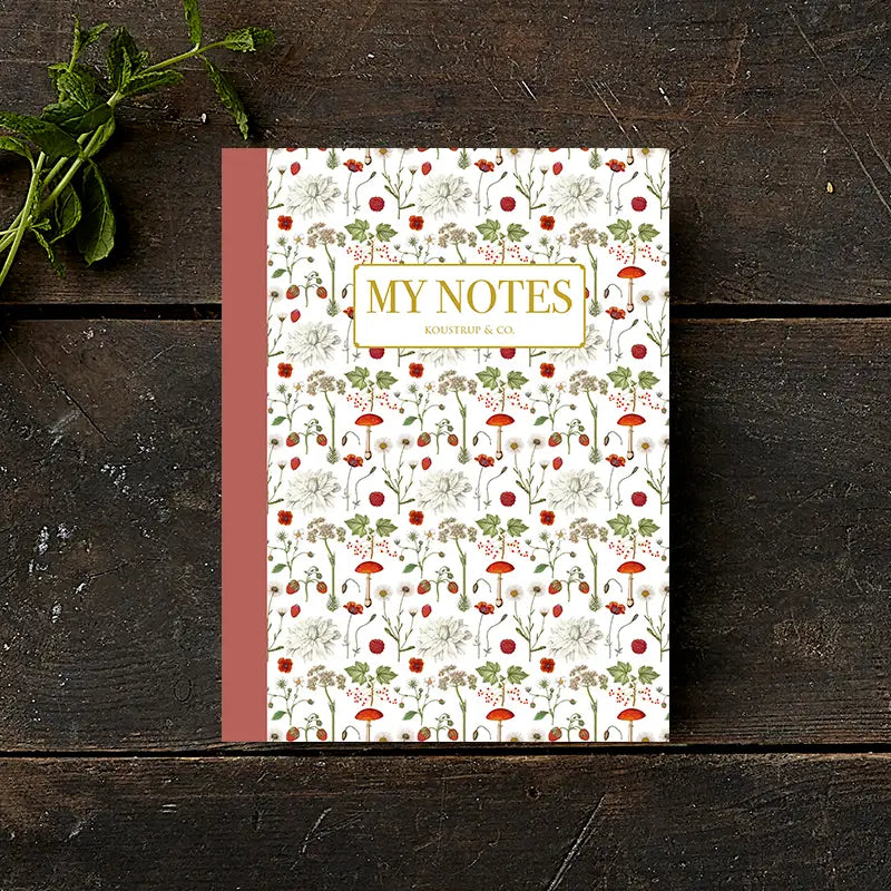 Red Floral Pattern - Note Booklet - Made in Denmark – Mindconnect Australia
