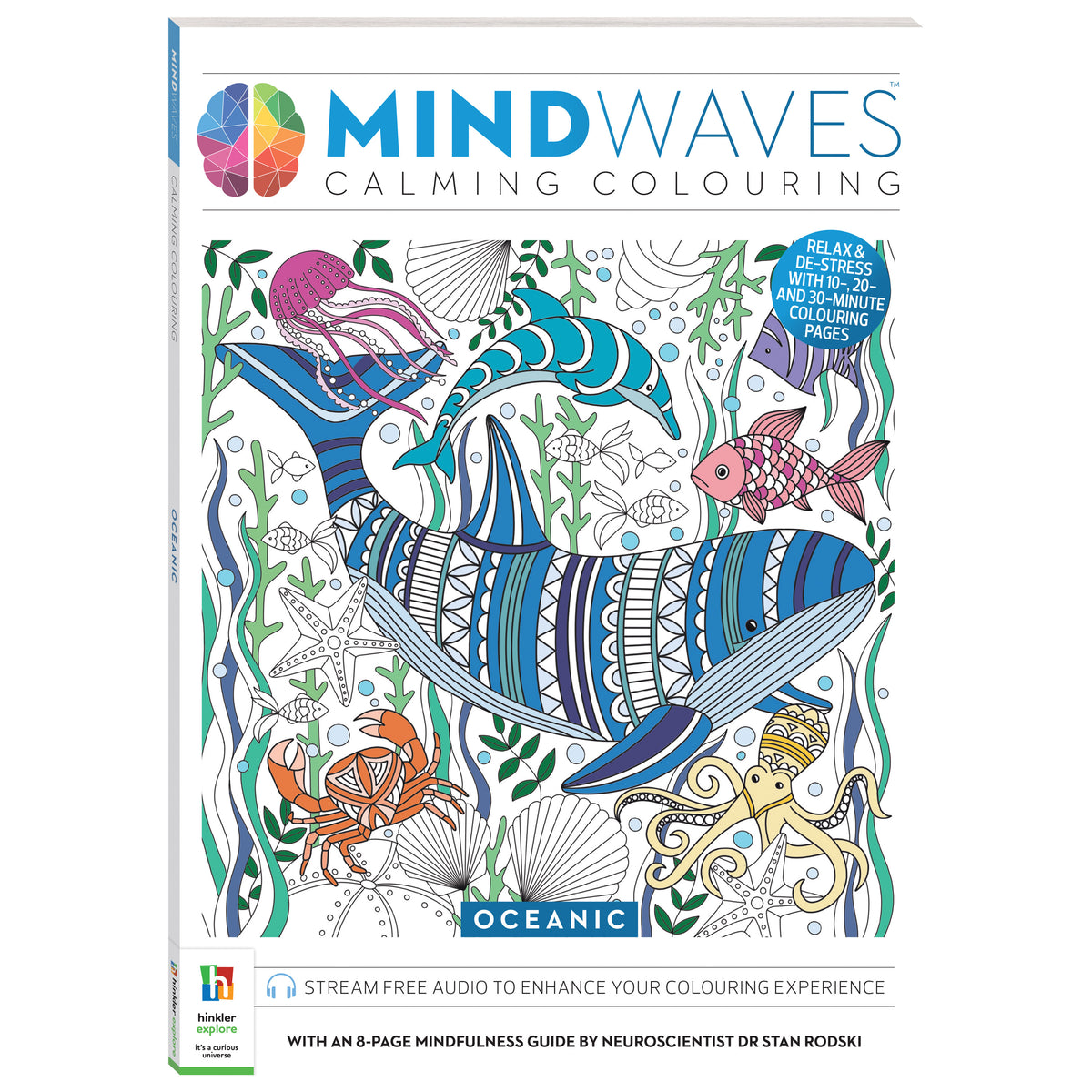 Mindwaves Calming Colouring Book- Oceanic – Mindconnect Australia