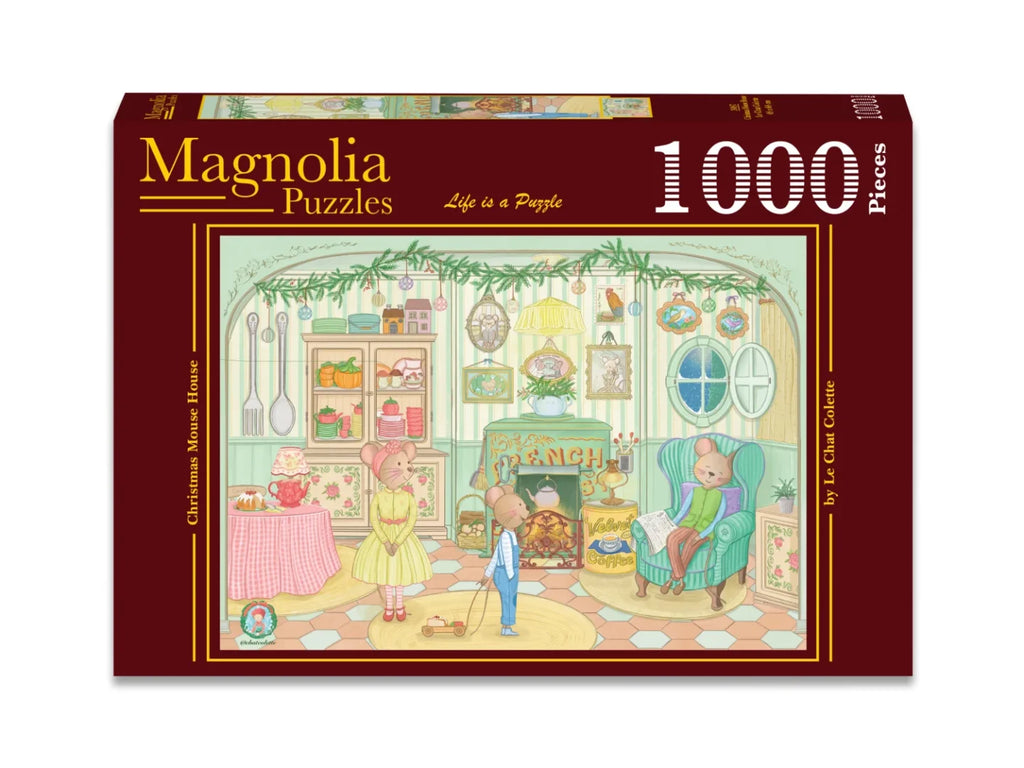 Magnolia – Christmas Mouse House 1000 Piece Puzzle – Le Chat Colette ...