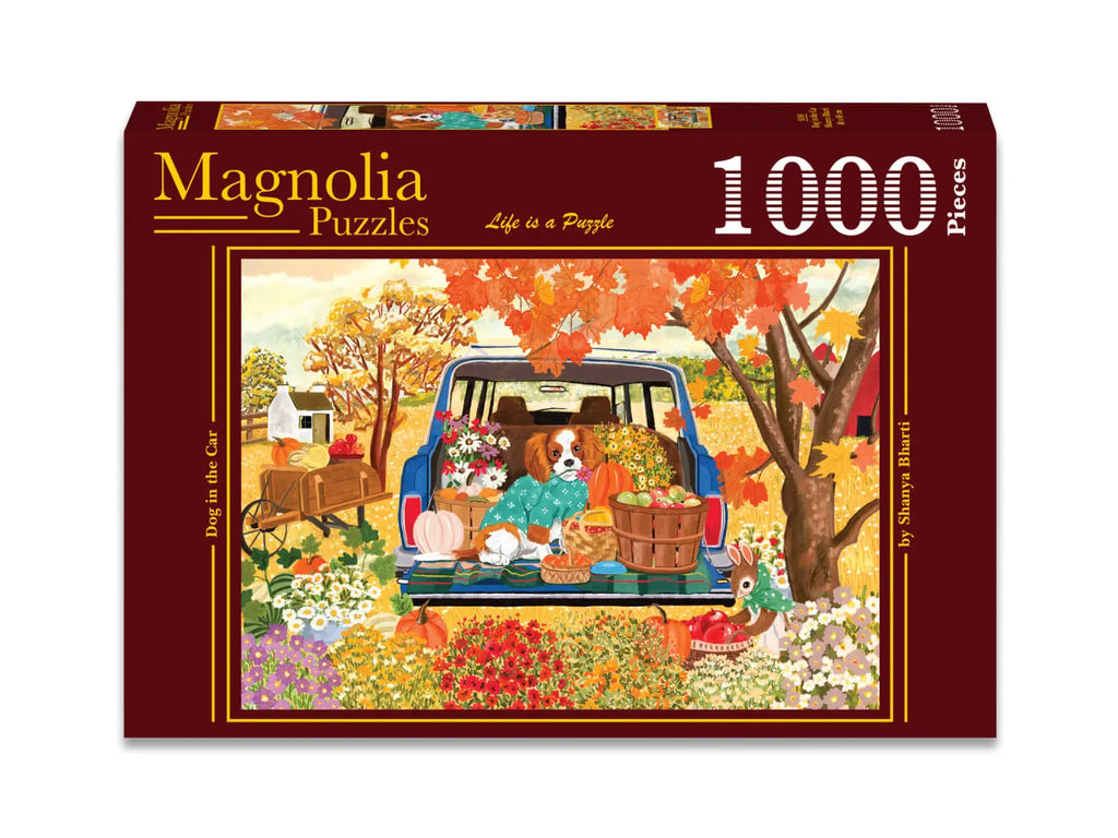 Magnolia – Dog in the Car 1000 Piece Puzzle – Shanya Bharti ...
