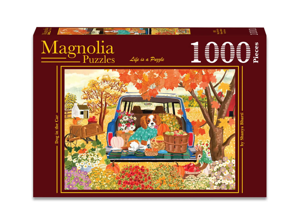 Magnolia – Dog in the Car 1000 Piece Puzzle – Shanya Bharti ...