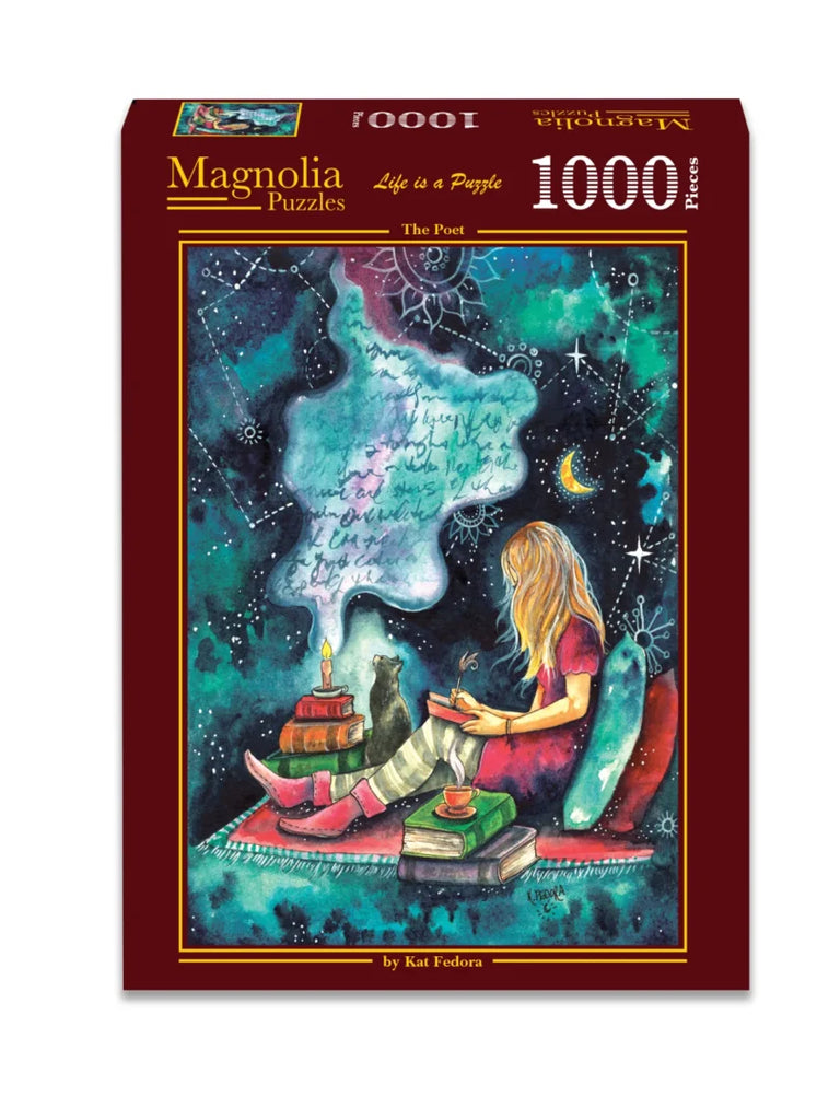 Magnolia 1107 The Poet Kat Fedora 1000pc Jigsaw Puzzle – Mindconnect ...