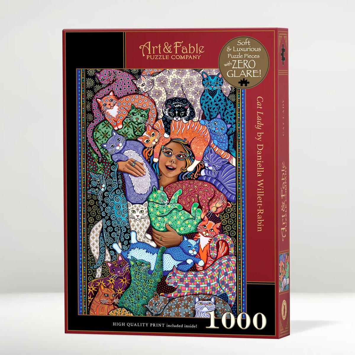 New! Art & Fable Cat Lady 1000pc Jigsaw Puzzle – Mindconnect Australia