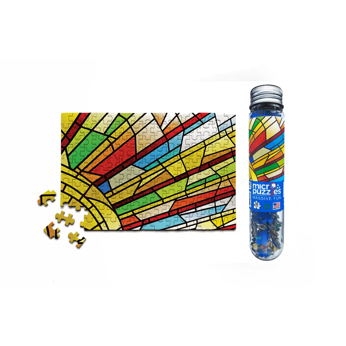 Micro Puzzles Mini 150 piece Jigsaw Puzzle- Stained Glass Window ...