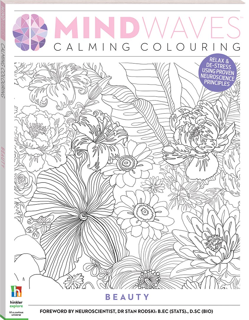 Mindwaves Calming Colouring Book- Beauty – Mindconnect Australia