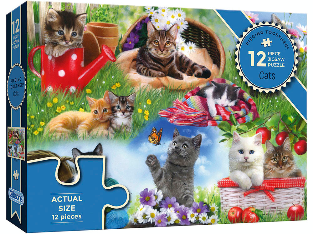 Piecing Together 12 Piece Jigsaw - Cats – Mindconnect Australia